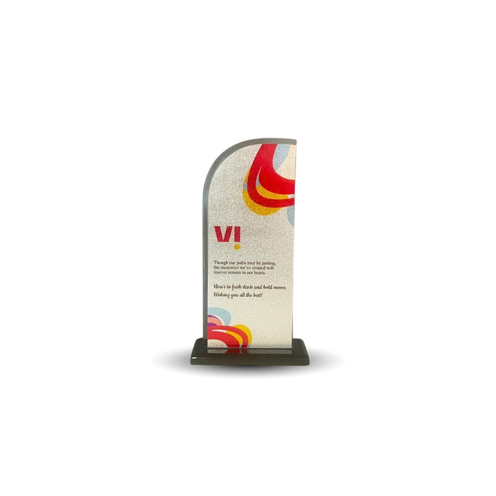 Curved Crystal Corporate Memento – Petra Creations